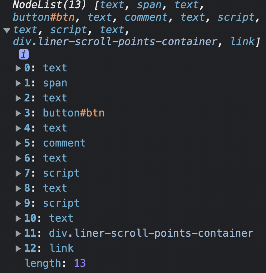 Node와 Element / children과 childNodes